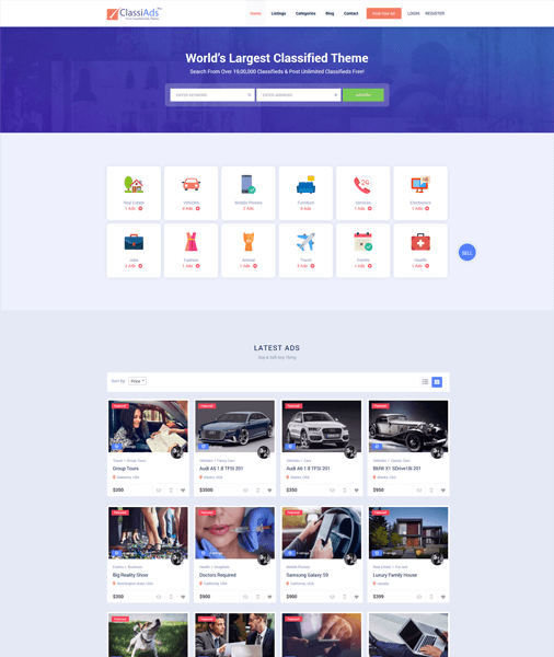 ClassiAds – Classified WordPress Theme – #1 Best Classified Ads WordPress Theme