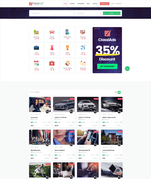 ClassiAds – Classified WordPress Theme – #1 Best Classified Ads WordPress Theme