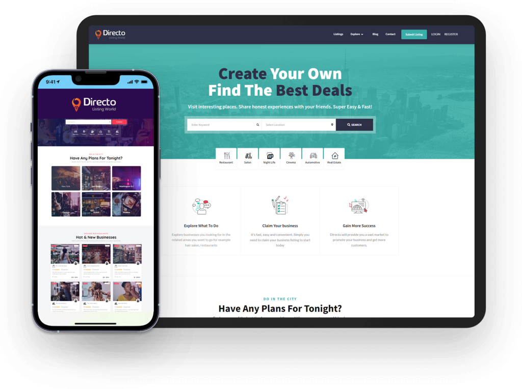 Directo - Directory Listing WordPress Theme - Designinvento